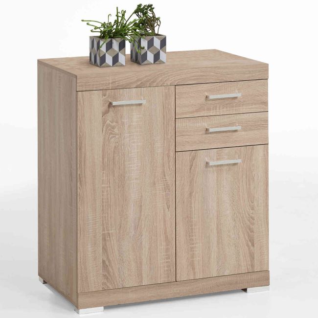 Commode 2 portes 2 tiroirs en bois - CO13003