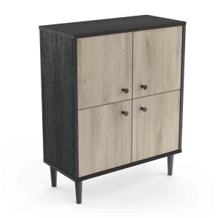 Commode 2 portes 2 tiroirs en bois - CO13003